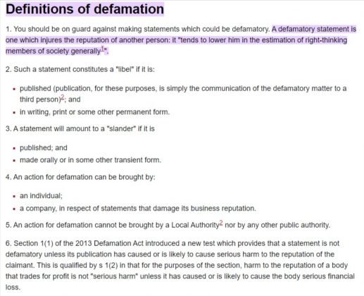 Manage Defamation of Character Incidents as a Businessowner